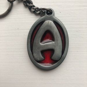 Vintage | Accessories | Vintage Pewter Red Letter A Keychain | Poshmark
